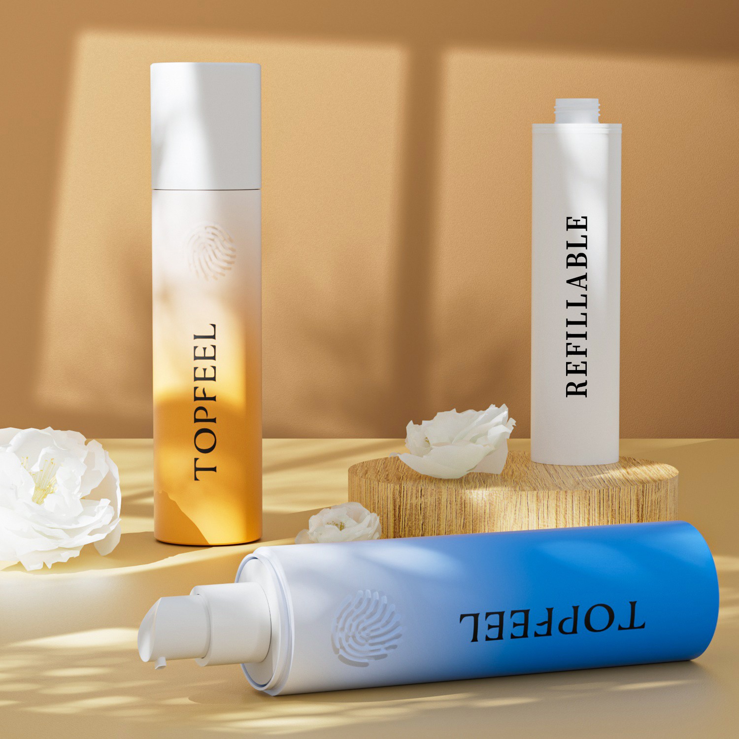 China PL49 CaCO₃ Lotion Bottle Refillable Bottle Eco-friendly Skincare ...